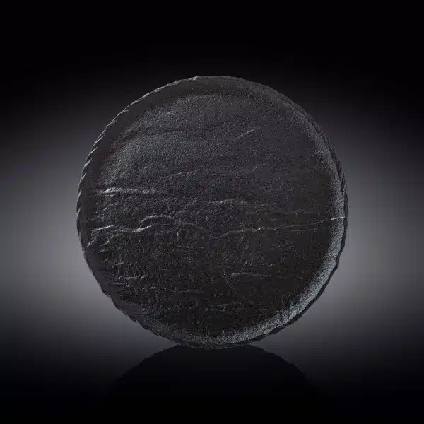 Black Round Plate 28 Cm | Tableware | WhitCo