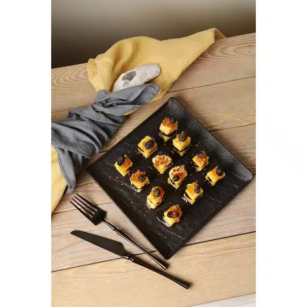 Black Square Plate 17 X 17 Cm | Tableware | WhitCo