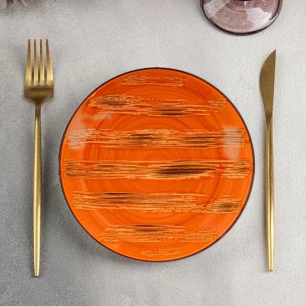Orange Round Plate 18 cm – WhitCo