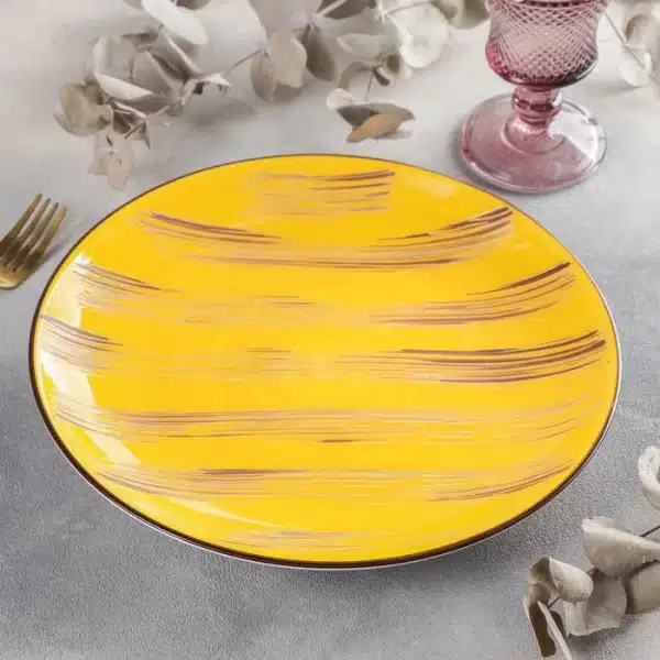 Yellow Round Plate 28 Cm | Tableware | WhitCo